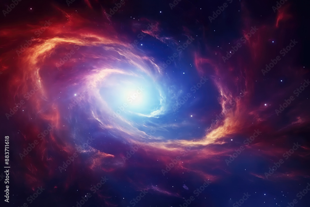 Cosmic Voyage, Ethereal Dance of Cosmic Colorful swirl sky. Dance of ...