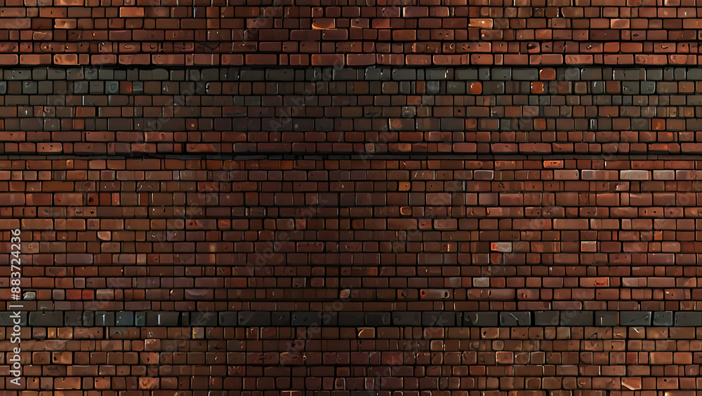 A classic red brick wall texture for a 2D platformer game, with subtle ...