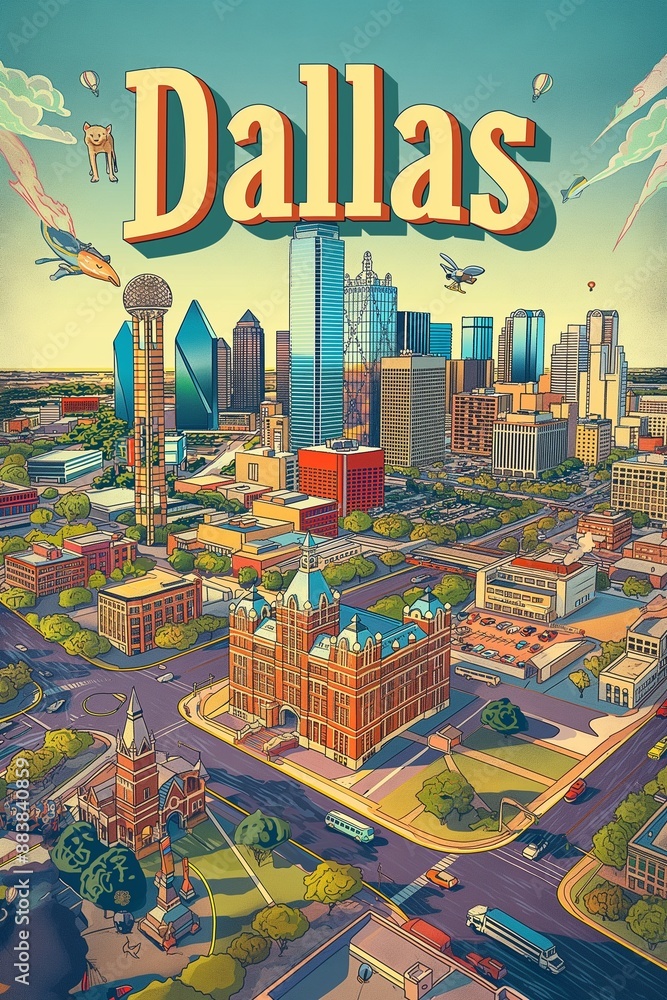 Artistic hand-drawn sketchnote style city plan of Los Angeles ...