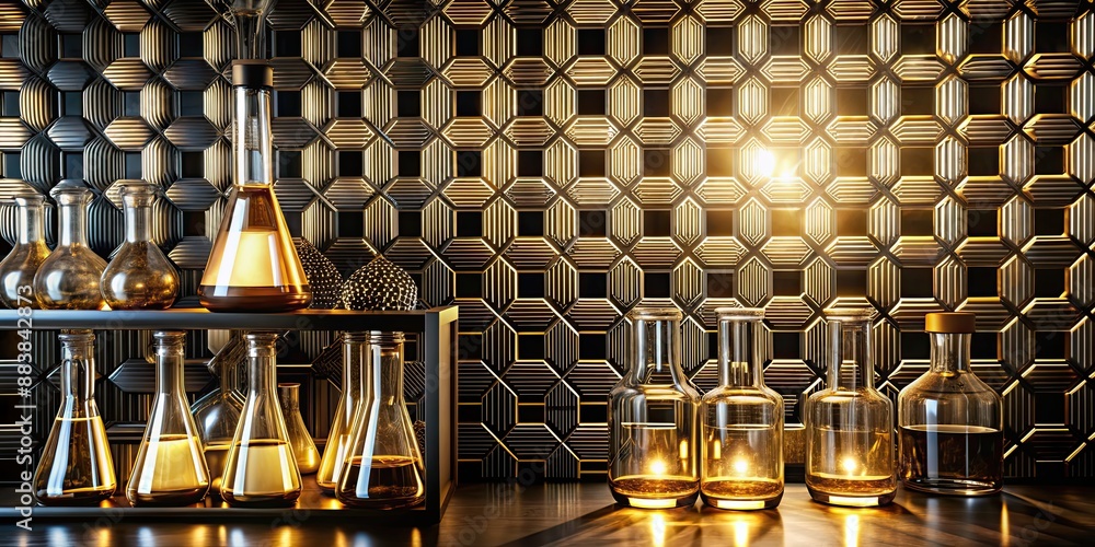 Glowing laboratory texture background with abstract design , science ...