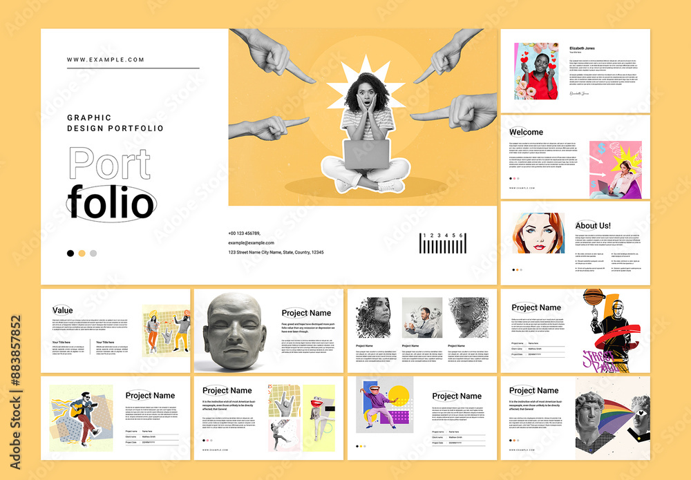Portfolio Presentation Layout Stock Template | Adobe Stock