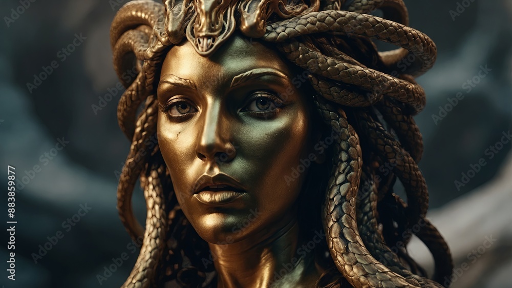 Medusa's Bronze Warrior Look Pretty intense gaze of Greek Mythology ...