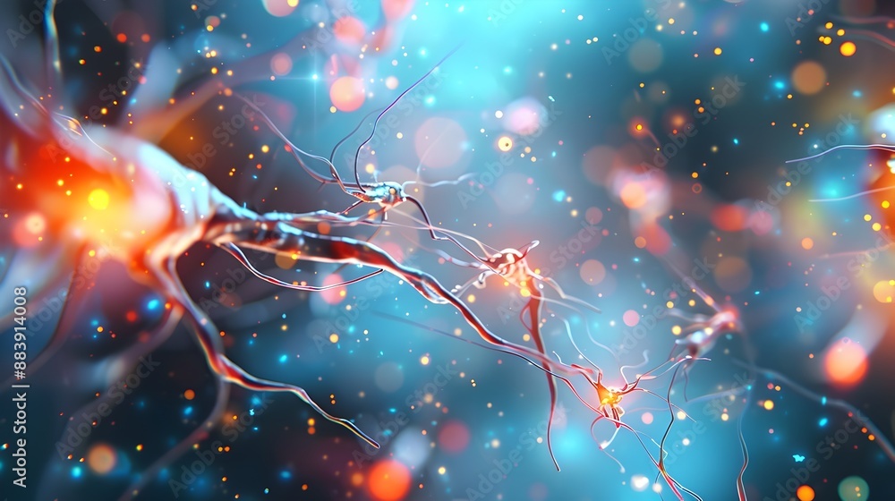 Vibrant Digital Renderings of Auditory Nerve Cells Responding to Sound ...