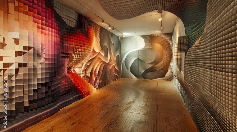 Exhibition of avant-garde 3D wallpapers that redefine space, offering ...