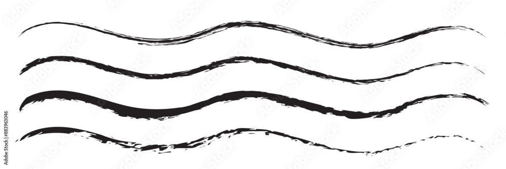 Black line, grunge brush strokes, ink paint set, Vector black paint ... Black line, grunge brush strokes, ink paint set, Vector black paint ...