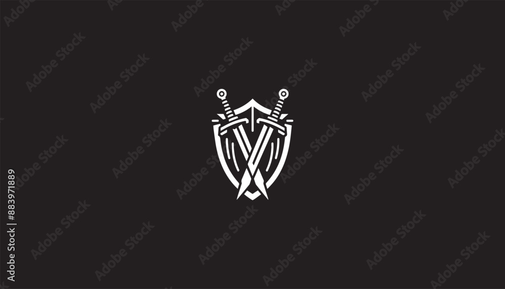 shield design, shield logo, shield sword, shield with sowrds, shield ...