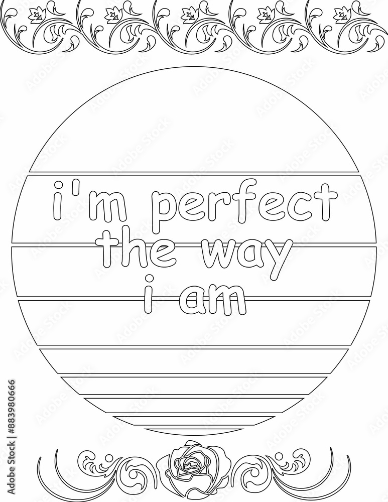 Printable affirmation coloring page for kids and adults with ...