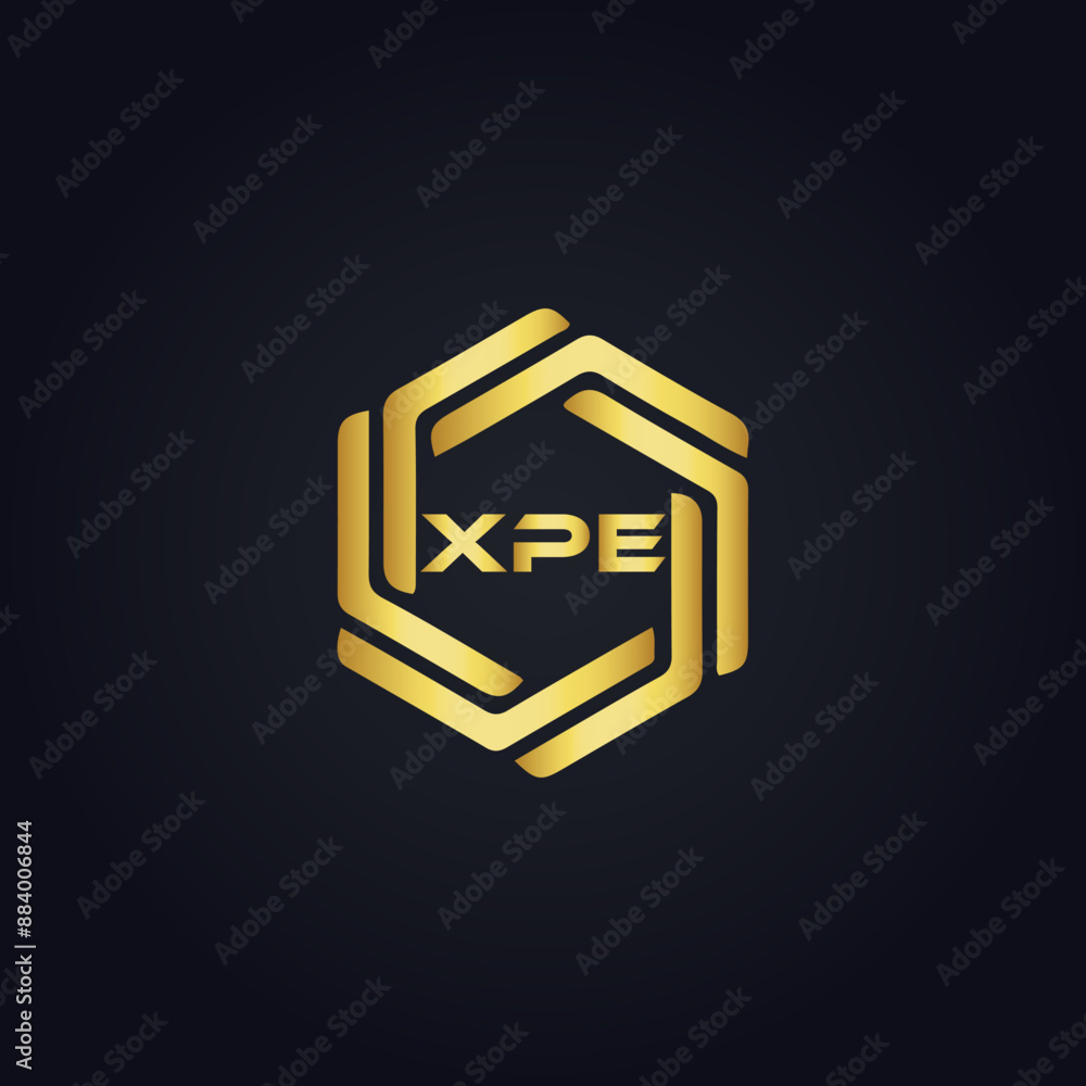 XPE logo. X P E design. White XPE letter. XPE, X P E letter logo design ...