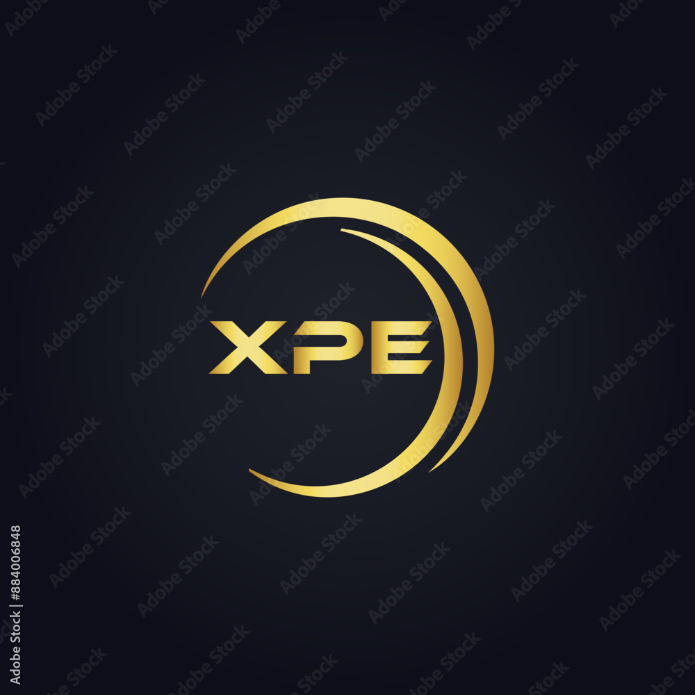 XPE logo. X P E design. White XPE letter. XPE, X P E letter logo design ...