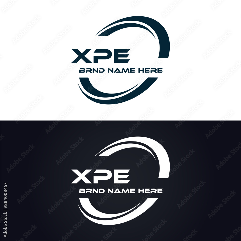 XPE logo. X P E design. White XPE letter. XPE, X P E letter logo design ...