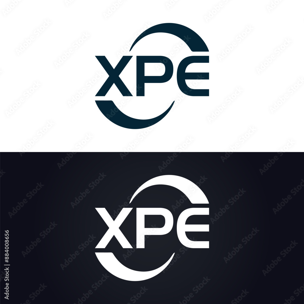 XPE logo. X P E design. White XPE letter. XPE, X P E letter logo design ...
