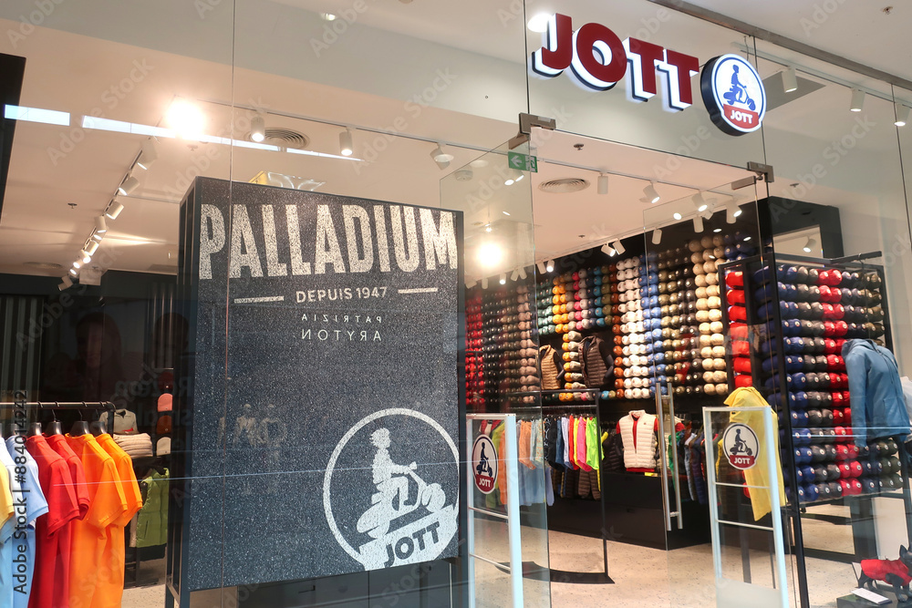 Jott fashion clothing store at Westfield Mokotow shopping mall. WARSAW ...