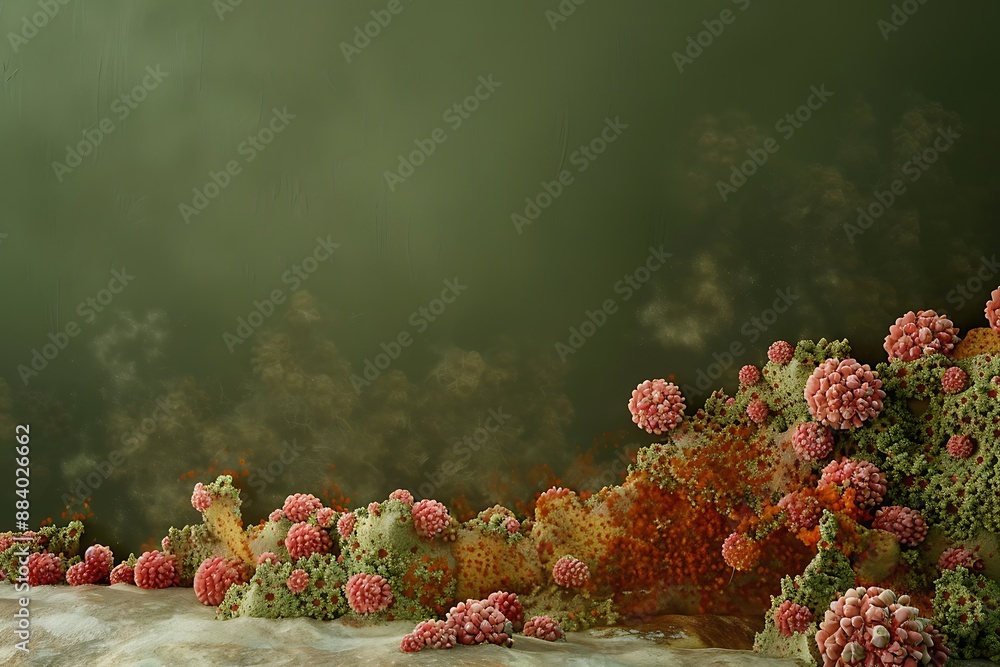 Depiction of skin cells with eczema, showing inflamed and red patches ...