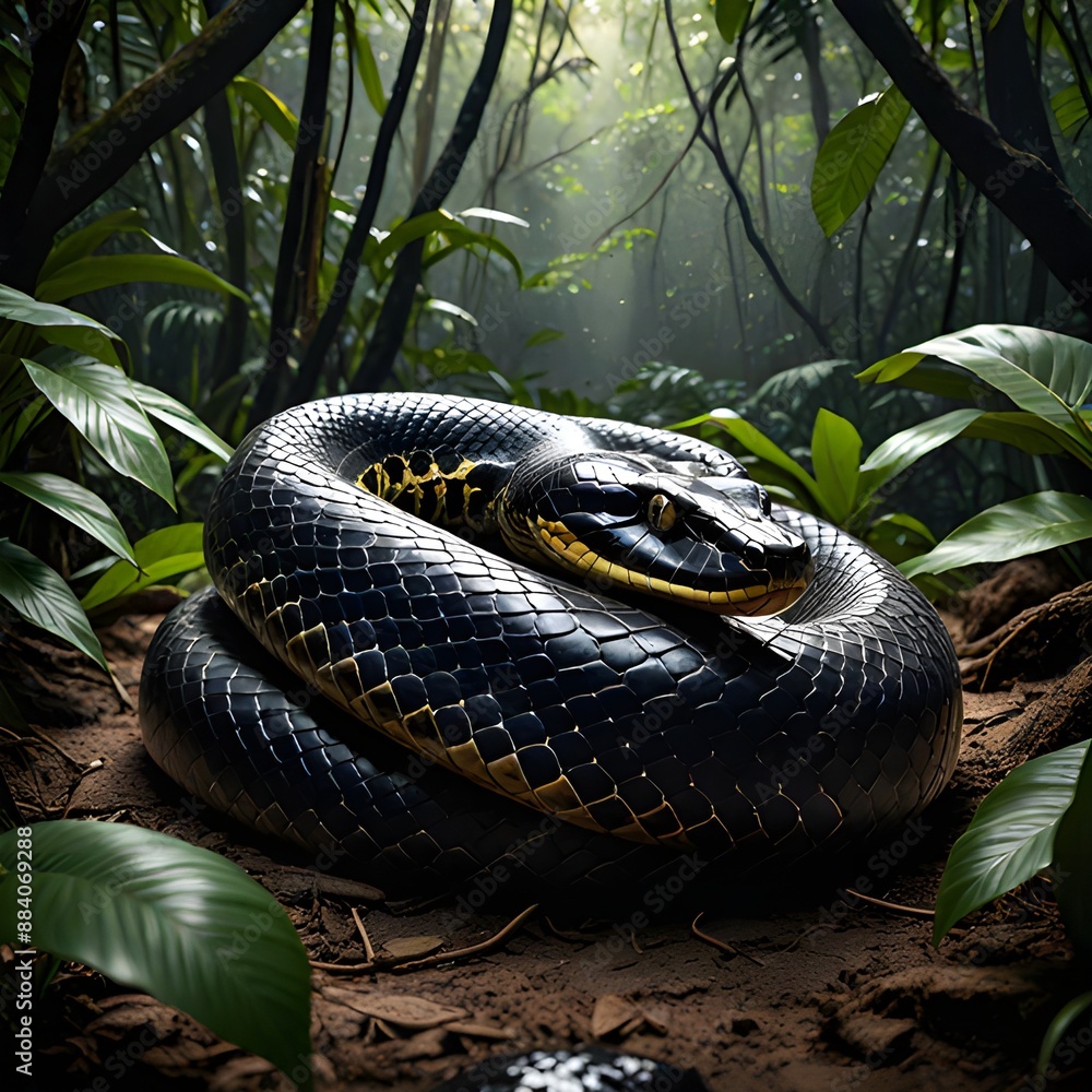 snake in the jungle,snake on white background,snake in a jungle ,king ...