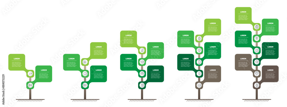 Green Business Growth Tree: 5-Stage Infographic for Sustainable ...