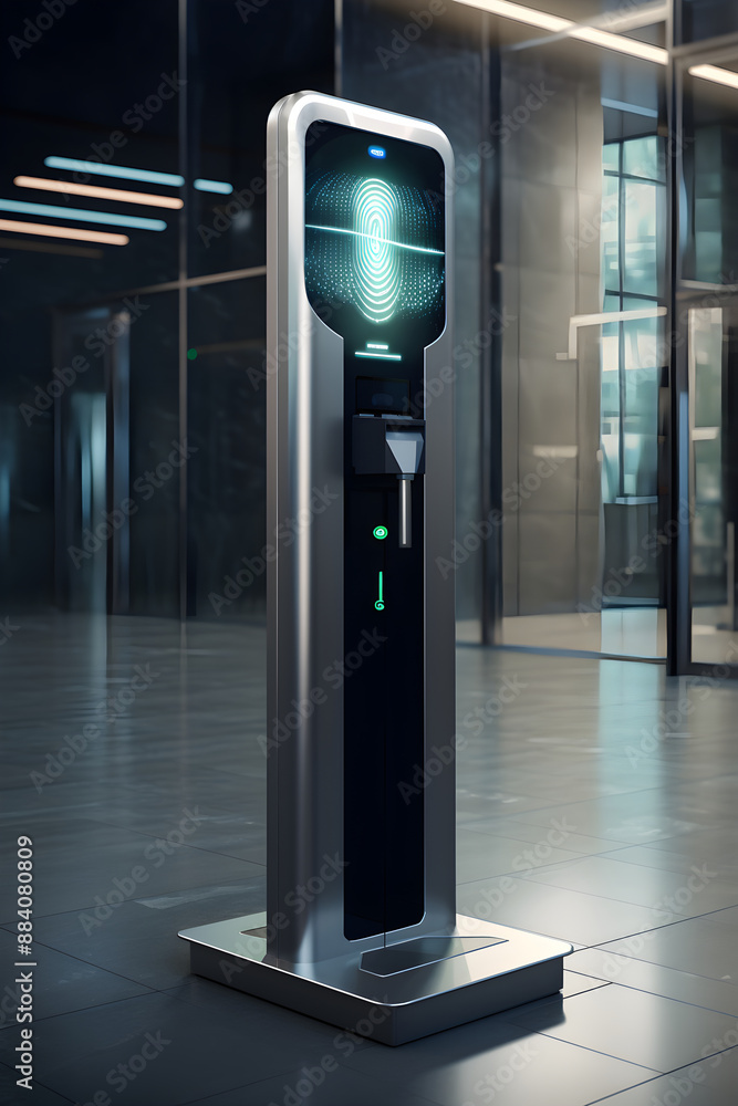 Advanced Security Gate with Biometric Fingerprint Scanner and Turnstile ...