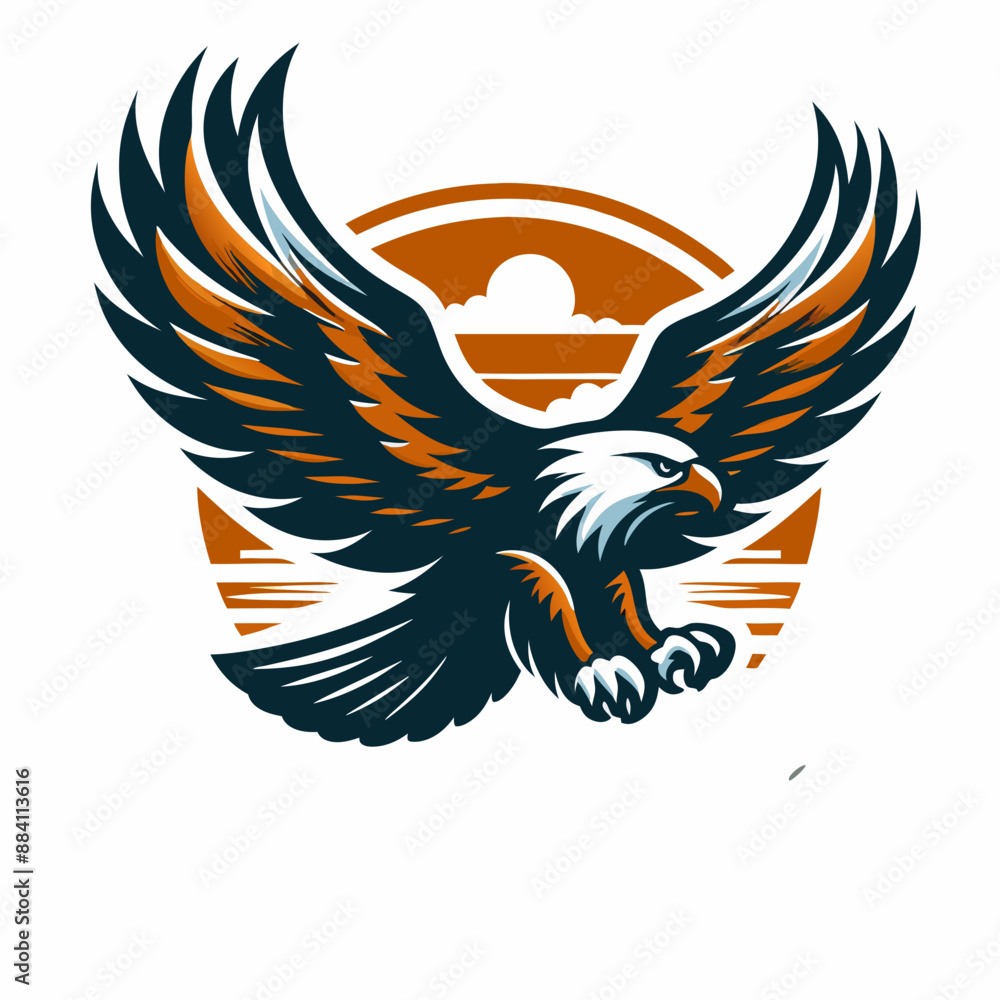 Vetor do Stock: eagle tattoo design , Flying eagle vector mascot ...