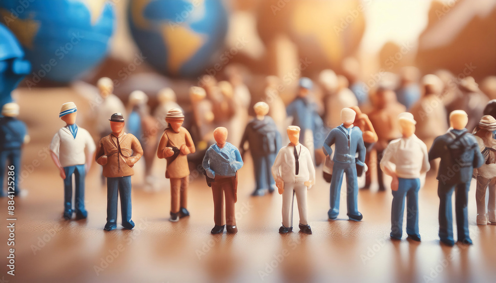 Citizenship and community, featuring symbols like a passport, a ...