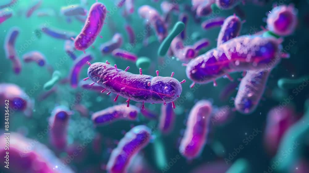 Illustration of probiotics concept showing beneficial bacteria thriving ...