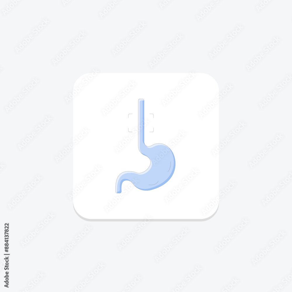 Esophagus lineal color icon , vector, pixel perfect, illustrator file ...