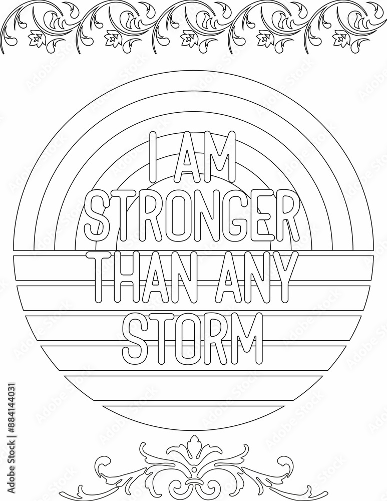 Printable motivational coloring page for kids and adults with ...