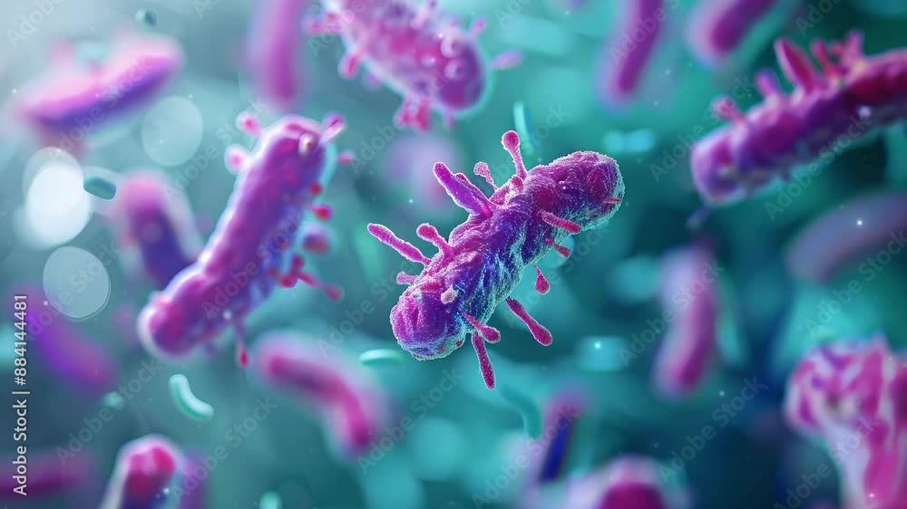 Illustration of probiotics concept showing beneficial bacteria thriving ...