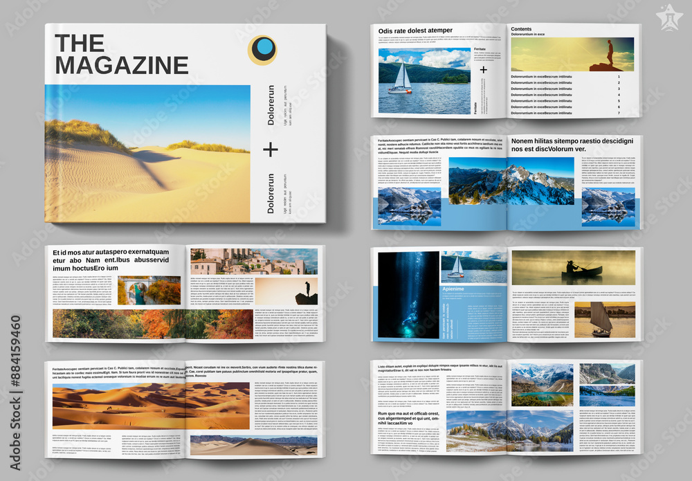 Simple Magazine Layout Stock Template | Adobe Stock