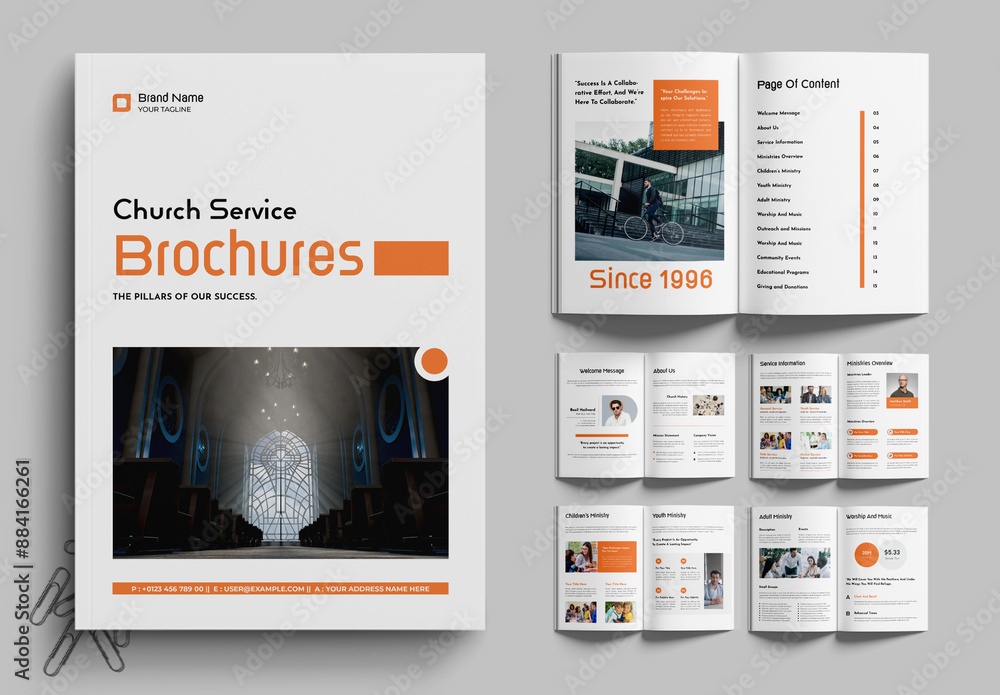 Church Brochure Design Stock Template | Adobe Stock