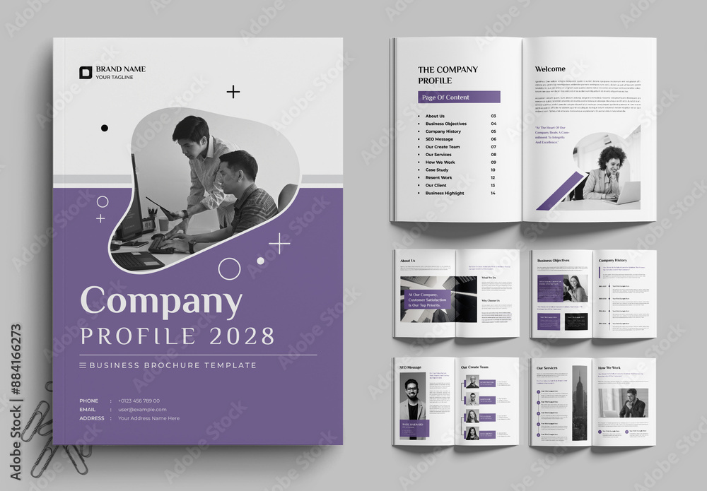 Company Profile Layout Stock Template | Adobe Stock