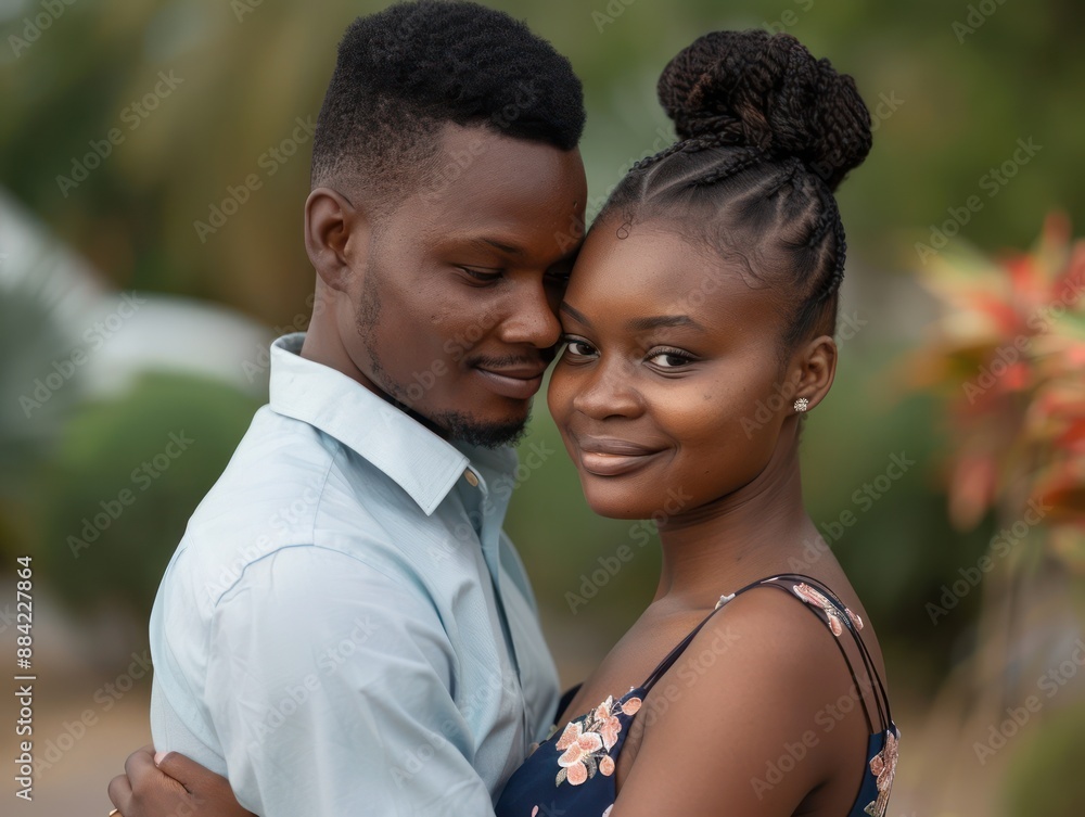 Romantic Couple's Intimate Embrace, Capturing a Moment of Pure Love, A ...