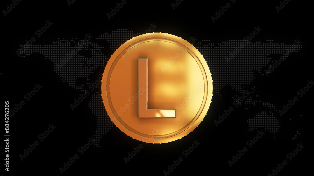 Golden Honduran lempira Currency symbol golden Honduran lempira ...