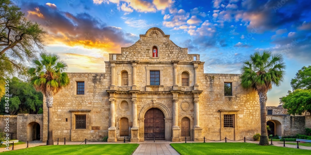Historic Spanish Colonial architecture of former Spanish mission turned ...