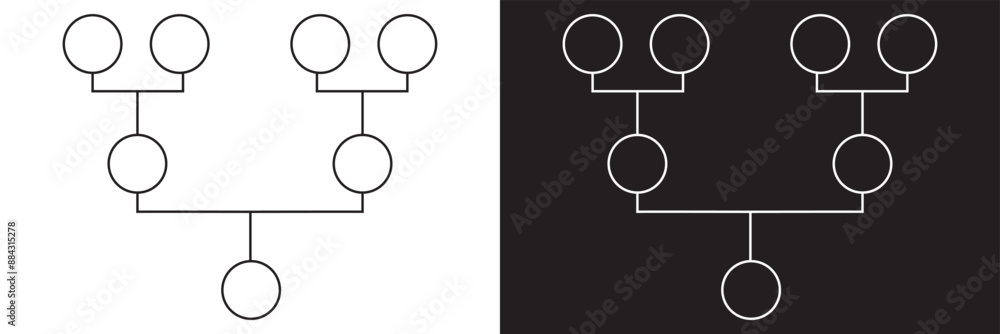Pedigree icon family tree, family life history diagram, pedigree chart ...
