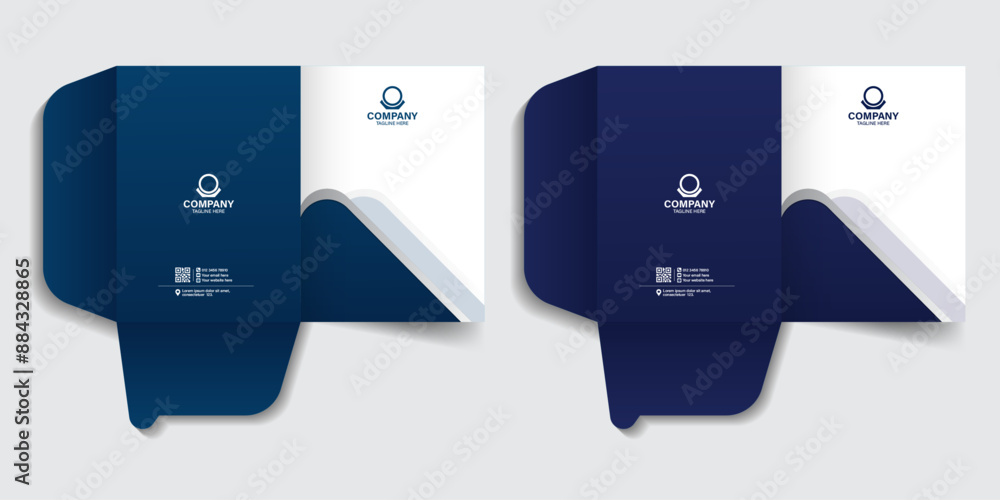Presentation folder template, for office or company document folder ...