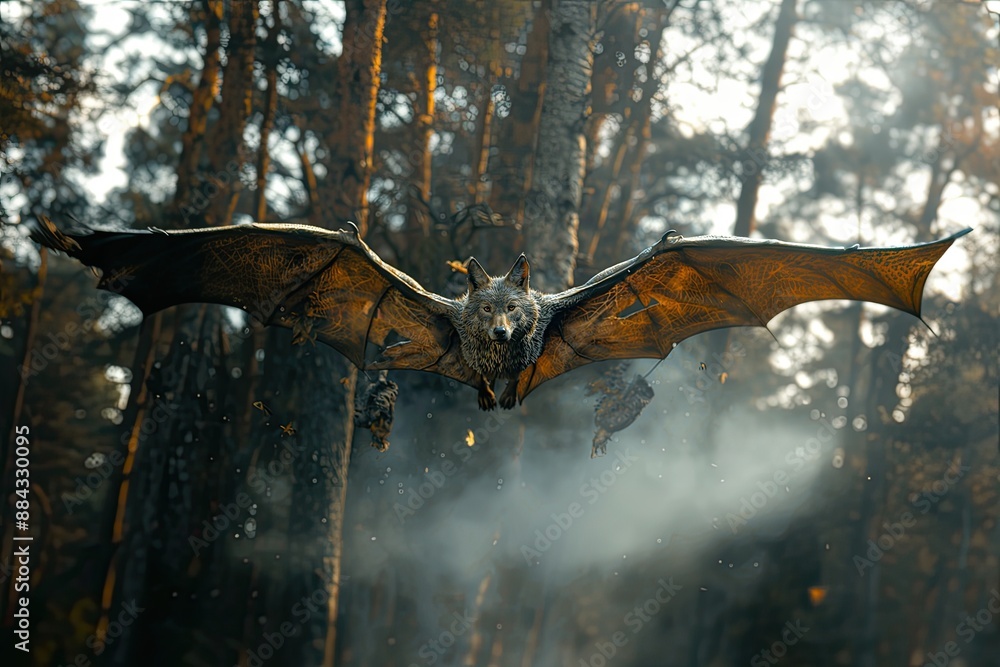 Wolf-Bat Hybrid (Night Stalker) a powerful wolf with massive leathery ...