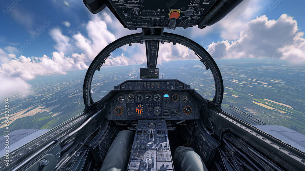 fighter jet pilot in cockpit, first person perspective Stock Photo ...