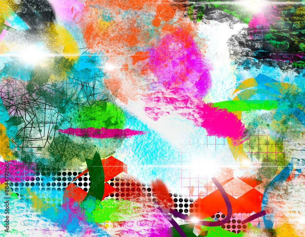 Abstract art, a picture full of colors, a texture background to induce ...