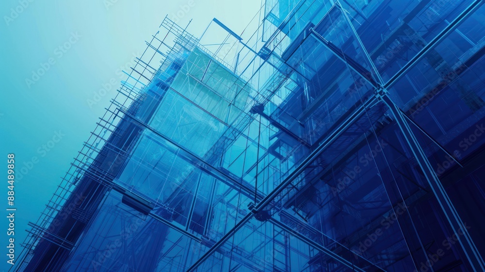 High-Tech Building Construction with Steel Framework - A detailed ...