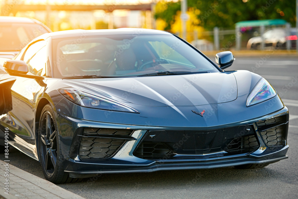 Minsk, Belarus. Jul 10, 2023. Chevrolet Corvette Stingray parked at ...