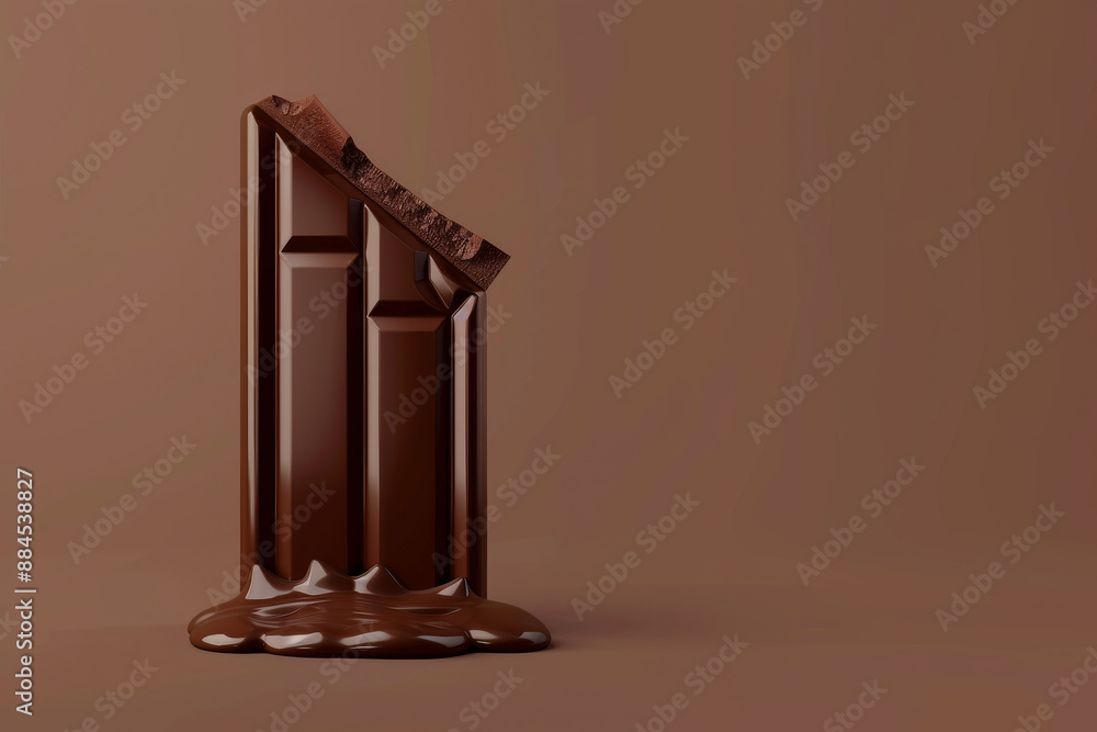 mage of a milk chocolate bar filling up with rich, melted chocolate ...