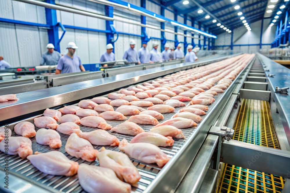 Poultry farm for the production of chicken meat. Industrial production ...