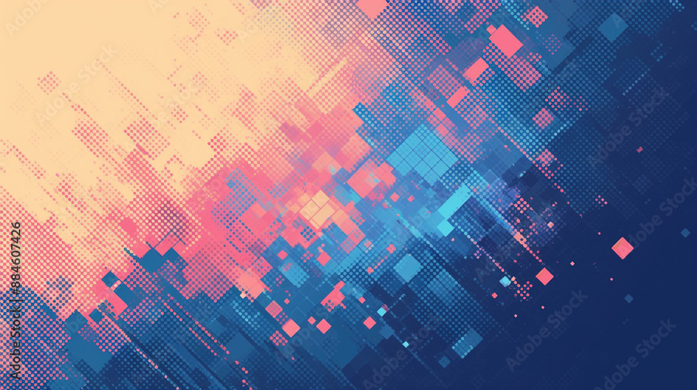 Dither bitmap texture. 8 bit electronic arcade game graphic, horizontal ...