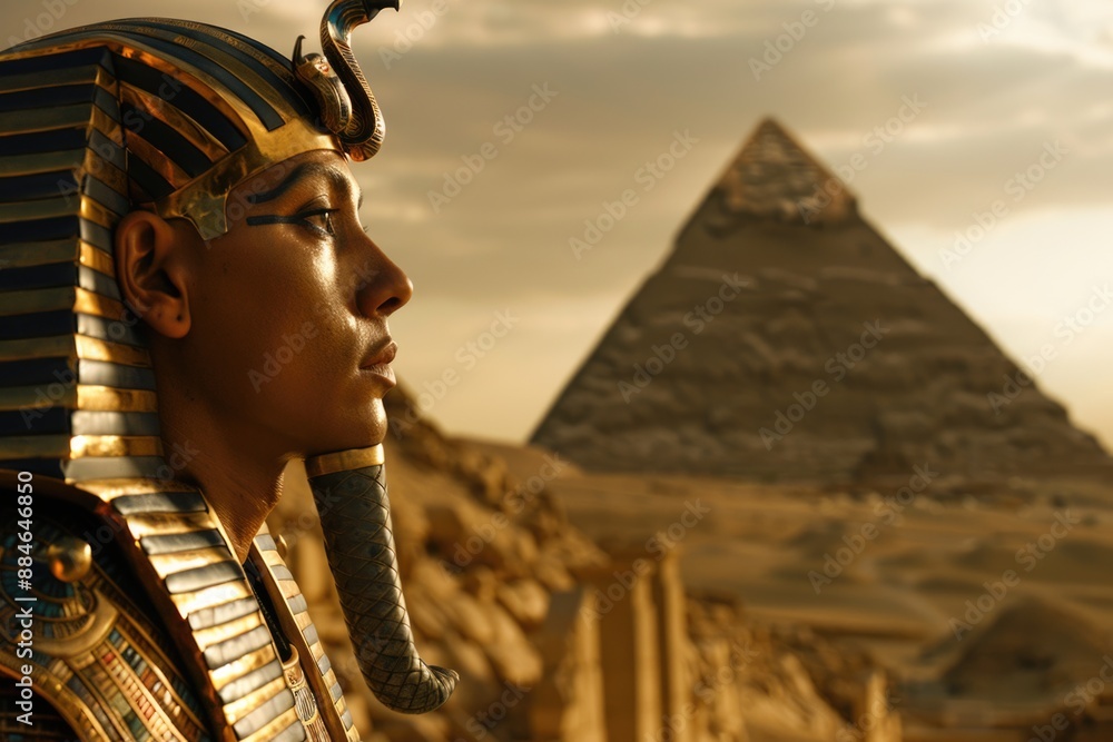 Regal legacy: egyptian pharaoh portrait, majestic essence of ancient ...