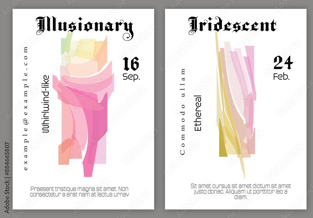 Flyer A4 with Abstract Shuttered Glass Shape Simple on White Background ...