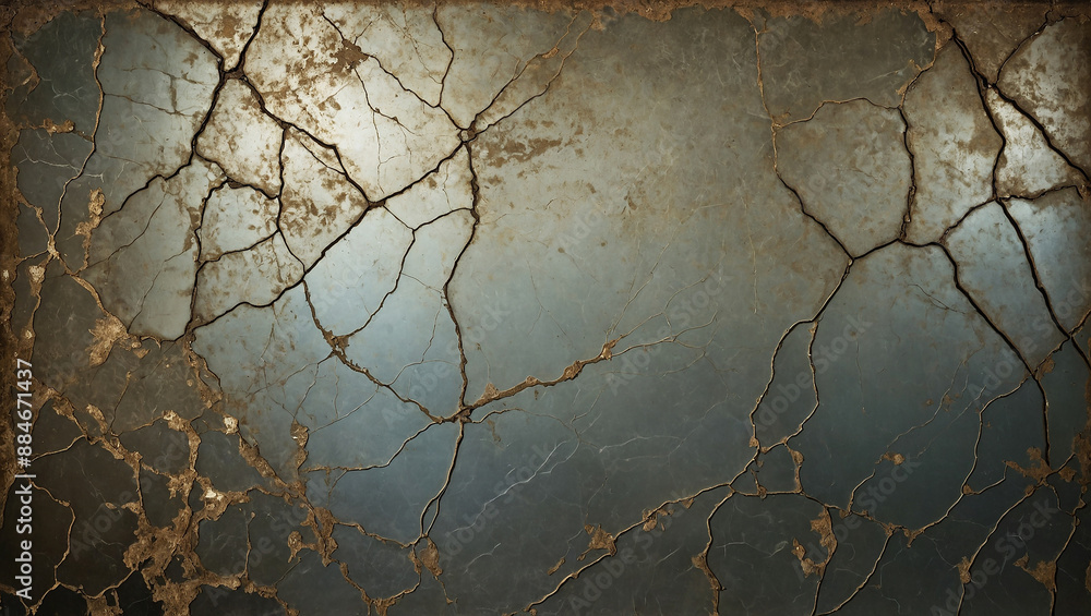 Antique metalic mirror texture background with aged and reflected ...