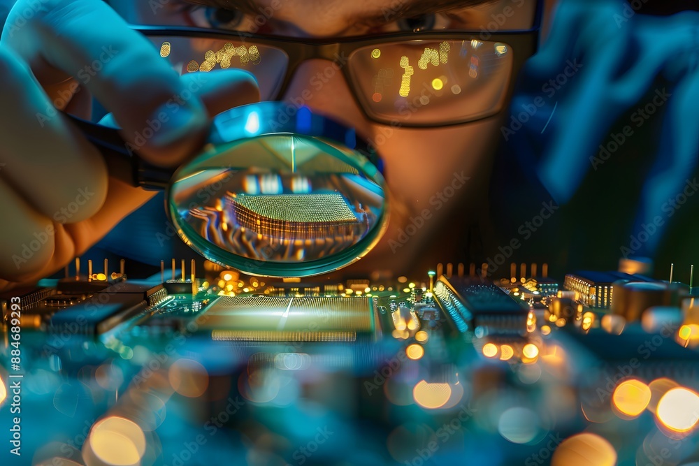 Microscopic Marvels: Detailed HD Views of Semiconductor Chips and ...