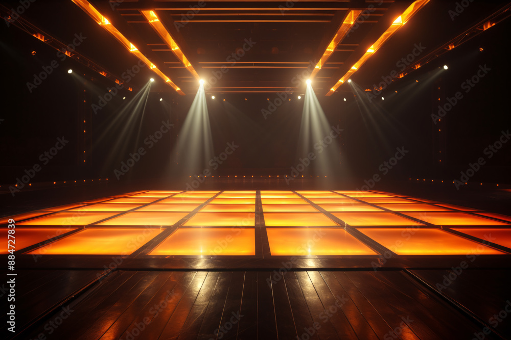 Modern dance stage light background with spotlight illuminated for ...