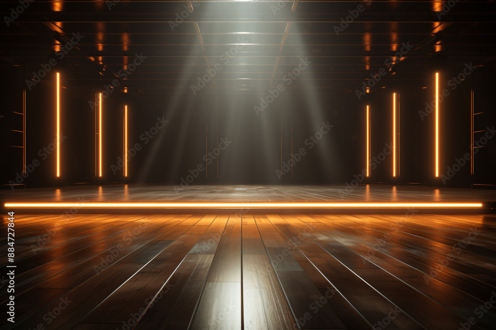 Modern dance stage light background with spotlight illuminated for ...