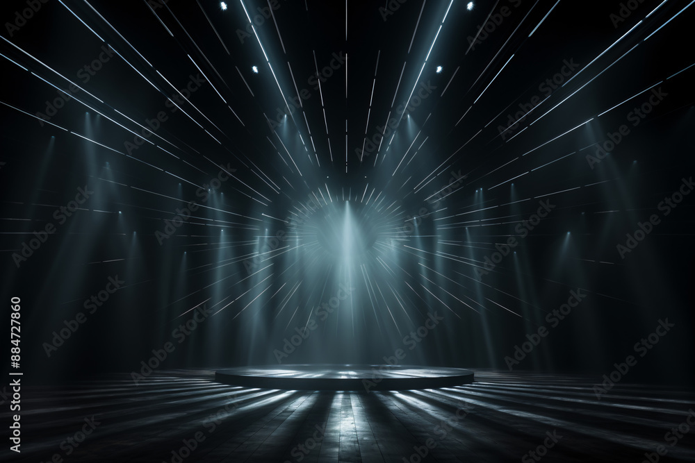 Artistic performances stage light background with spotlight illuminated ...
