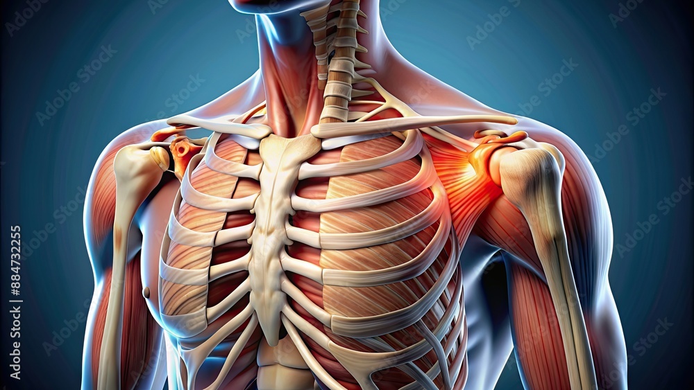 Medical of subacromial bursitis of the shoulder with labels ...